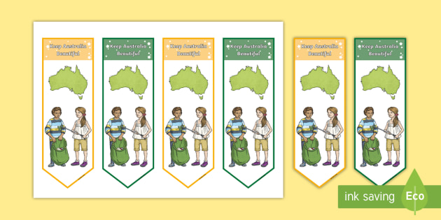 Keep Australia Beautiful Week Editable Bookmarks