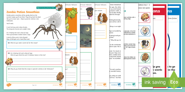 KS2 Spook-Tacular Halloween Focused Reading Skills Comprehension Pack