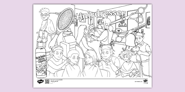 hairdresser coloring sheet