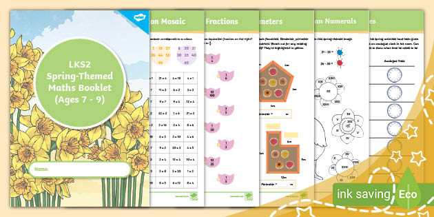 KS2 Spring Maths Activity Booklet (Ages 7 - 9)