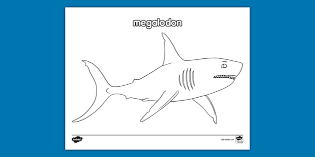 fisch megalodon coloring pages