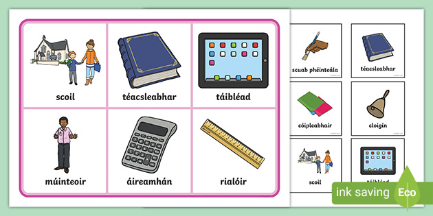 School-Themed Bingo Gaeilge (teacher made)