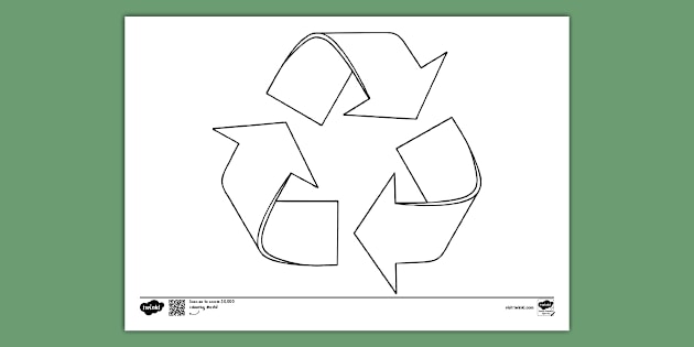 how to draw recycle logo