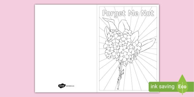 * NEW * Forget Me Not Goodbye Card (teacher made)