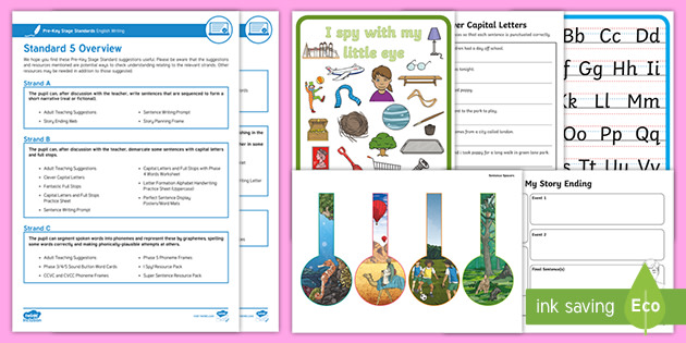 Pre-Key Stage Standards English Writing Standard 5 Complete Resource Pack