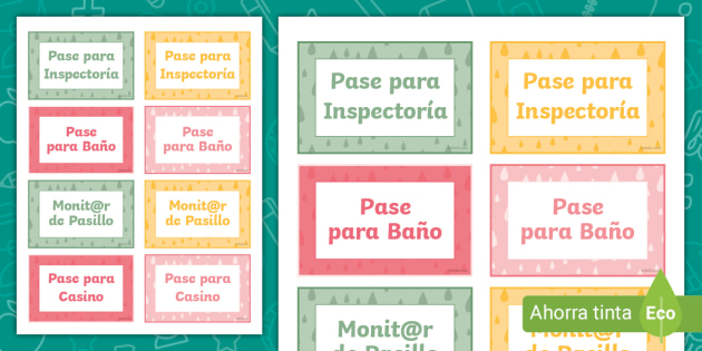 Plantilla De Pase De Pasillo