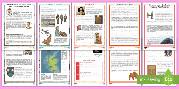 World War 2 Reading Comprehension CfE Resource Pack - Twinkl