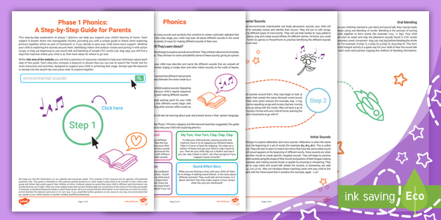 Phase 1 Phonics: A Step-by-Step Guide for Parents