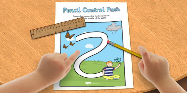 Spring Pencil Control Path Worksheet (teacher made)