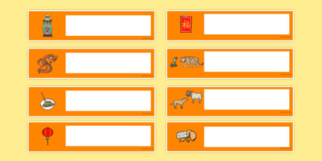 Chinese New Year Themed Editable Gratnells Tray Labels - chinese