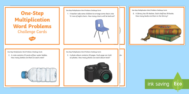 Basic Multiplication Word Problem Challenge Cards | Twinkl