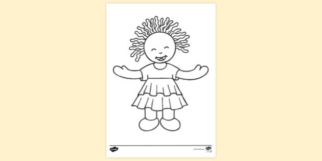 FREE! - Family Chatter Pam Talking Doll Colouring Sheet