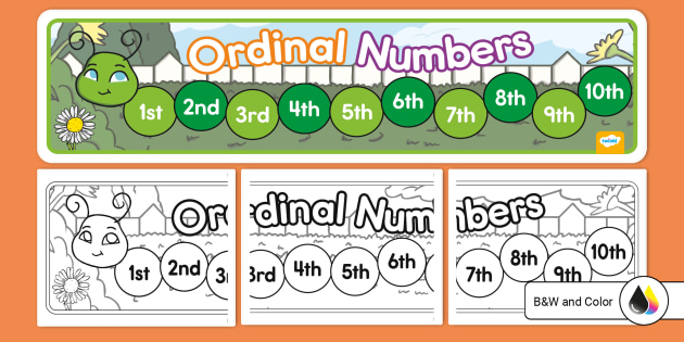 Ordinal Numbers Posters Ordinal Numbers First Grade