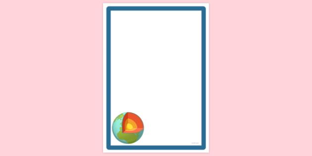 FREE! - Simple Blank The Earth’s Crust Page Border | Page Borders