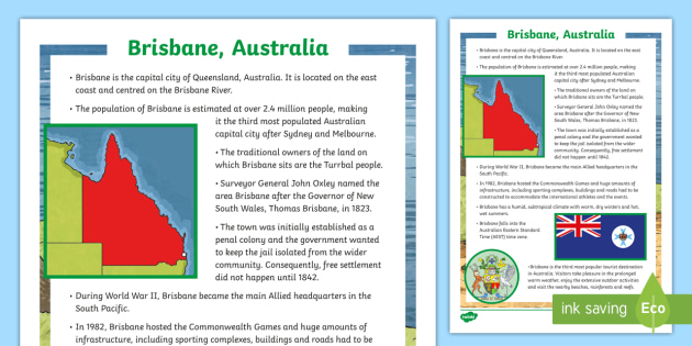 Brisbane Fact File