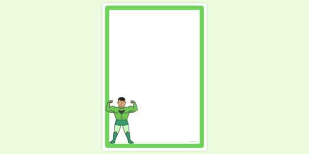 Strong Superhero Page Border | Page Borders | Twinkl