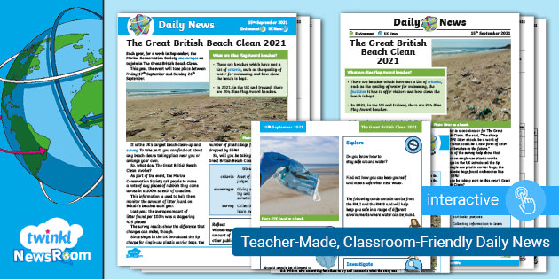 News Pack for Kids: The Great British Beach Clean 2021
