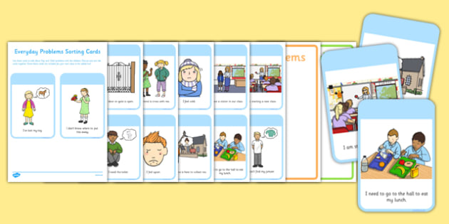 EYFS Everyday Problems Sorting Cards (teacher made)