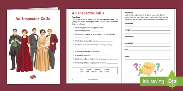 GCSE An Inspector Calls: Developing Language Skills Activity Booklet