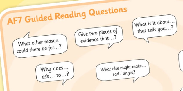 AF7 Guided Reading Question Mat (teacher made)