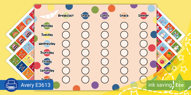 Food and Mealtimes Reward Charts and Stickers (teacher made)