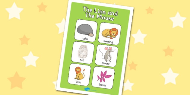 The Lion And The Mouse Vocabulary Poster (teacher made)