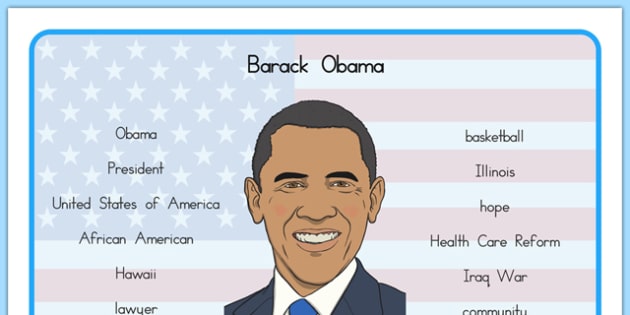 Barack Obama Word Mat - usa, barack obama, word mat, word, mat