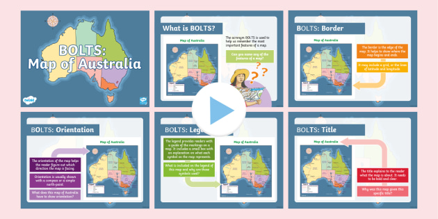 BOLTS: Map of Australia PowerPoint - Year 4 HASS