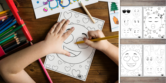 😊 Emoji Colouring Sheets | Twinkl Party (teacher made)