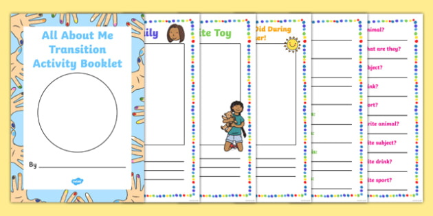 All About Me Transition Activity Booklet - Irish