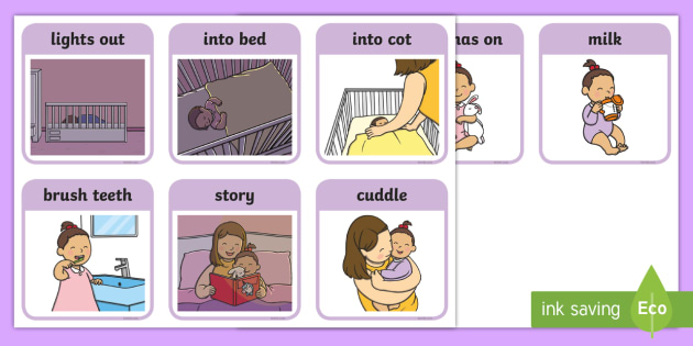 Toddler Bedtime Routine Cards (teacher made)