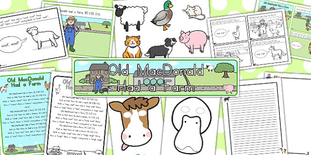 Old MacDonald Had a Farm Resource Pack (teacher made)