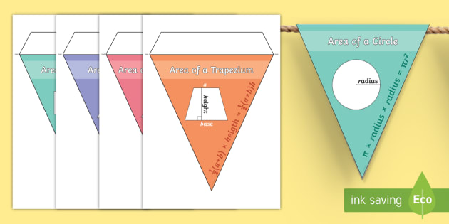 GCSE Maths Display Bunting - Formulae | KS4 Maths | Beyond GCSE Maths Display Bunting - Formulae | KS4 Maths | Beyond