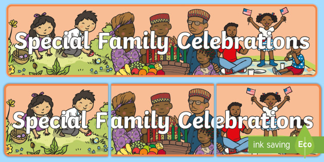 Family Celebrations Display Banner