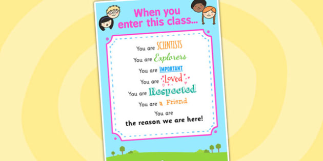 👉 When You Enter This Class Poster (teacher made)