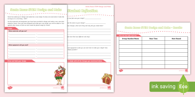 Santa Races STEM Activity | Years 3, 4, 5 and 6 STEM