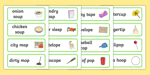 Three Syllable Final 'P' Word Cards (teacher made)