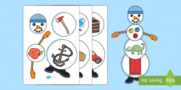 Build a Snowman Alphabet Activity