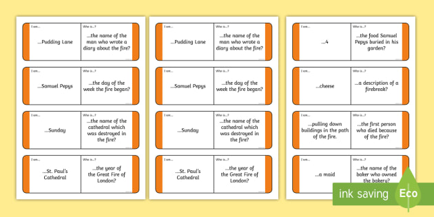 The Great Fire of London Loop Cards (teacher made)