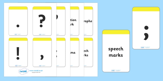 Punctuation Flashcards (teacher made)