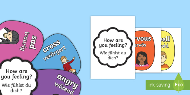 Feelings Flower Activity English/German - EAL, German, Feelings Flower