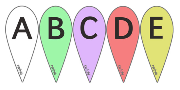 A-Z Letter Fans (Capitals) (teacher made)