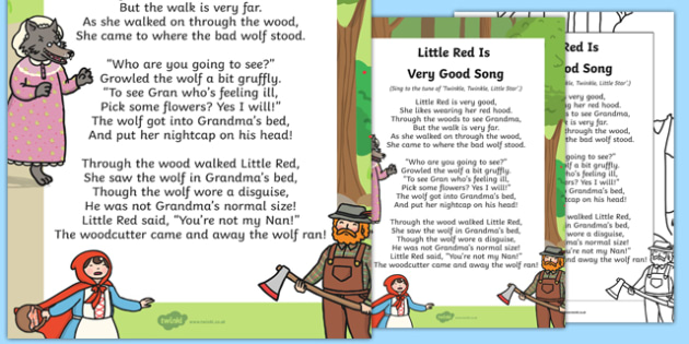 Little Red Is Very Good Song (teacher made)