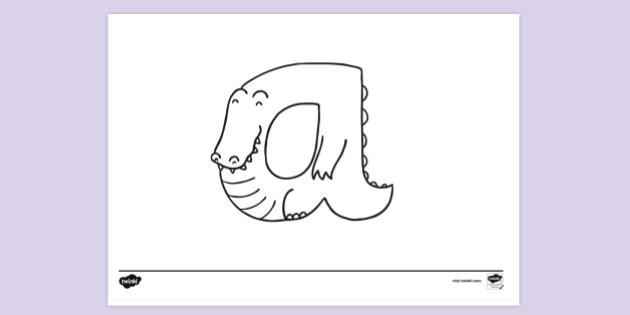 letter a free printable coloring pages