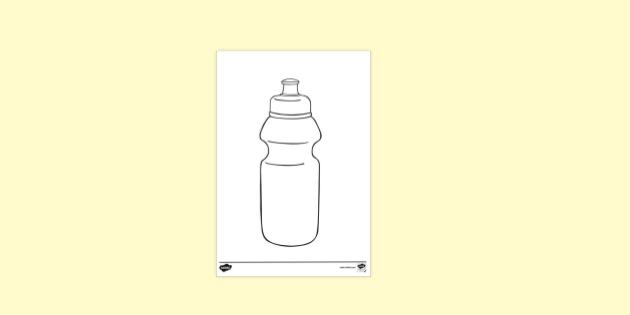 FREE! - Water Flask Colouring Sheet | Colouring Sheets | Twinkl