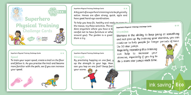 Superhero Physical Training Cards (Teacher-Made)