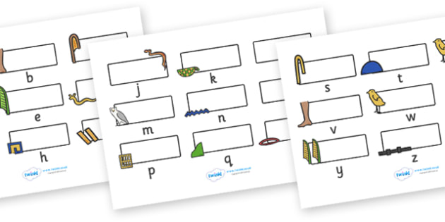 Editable Self-Registration Labels (Ancient Egyptian Hieroglyphs)