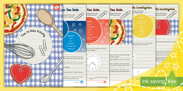 Time to Bake Activity (Ages 7 - 11) (teacher made)