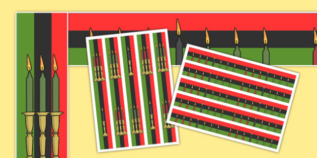 Kwanzaa Borders - kwanzaa, african american, usa, america, display border