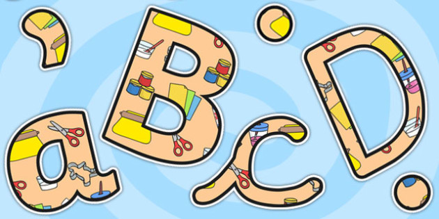 FREE! - 👉 Modeling Area Themed A4 Display Lettering